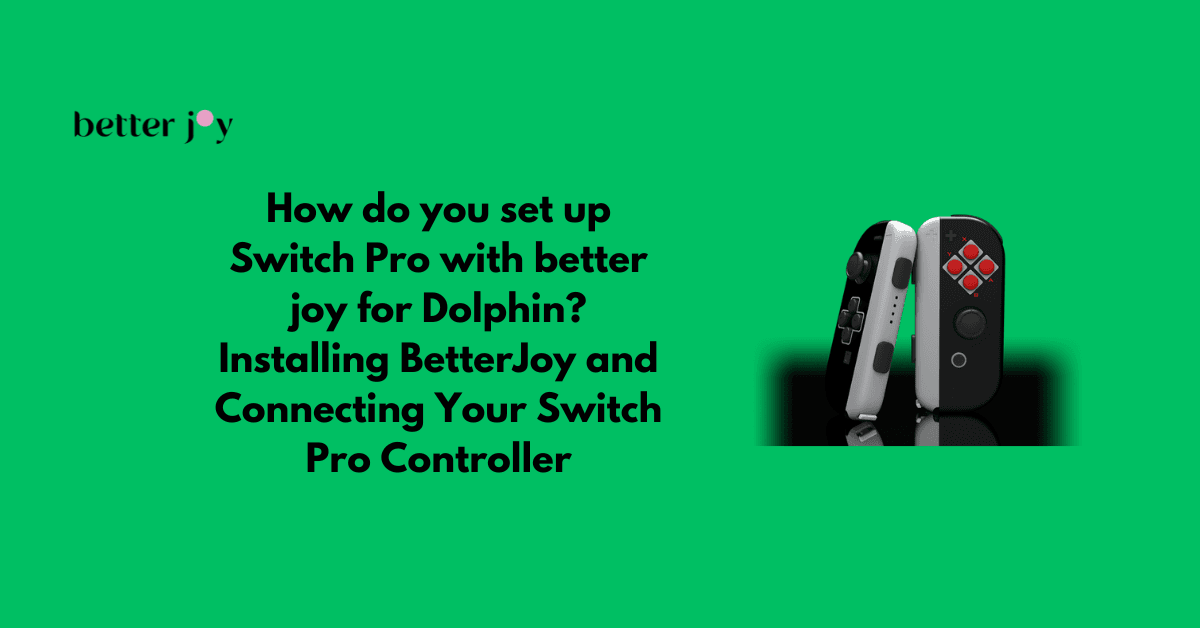 Set Up Switch Pro with BetterJoy for Dolphin - BetterJoy
